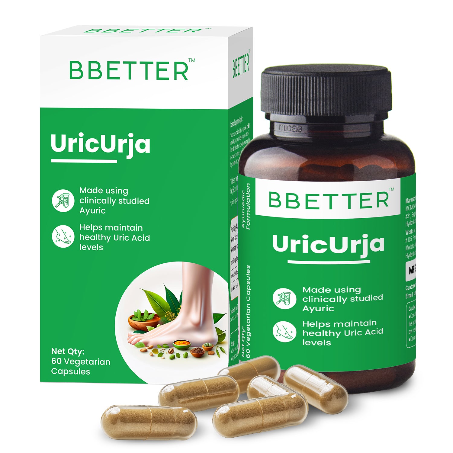 Joint Pain Relief | BBETTER Uric Urja - Ayurvedic Solution for High ...