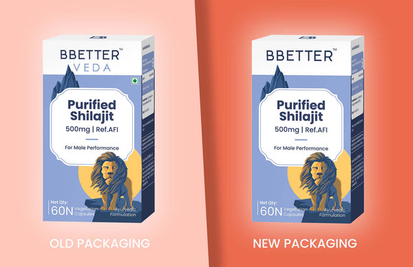BBETTER VEDA Purified Shilajit | 60 Vegan Capsules of Shilajeet ...